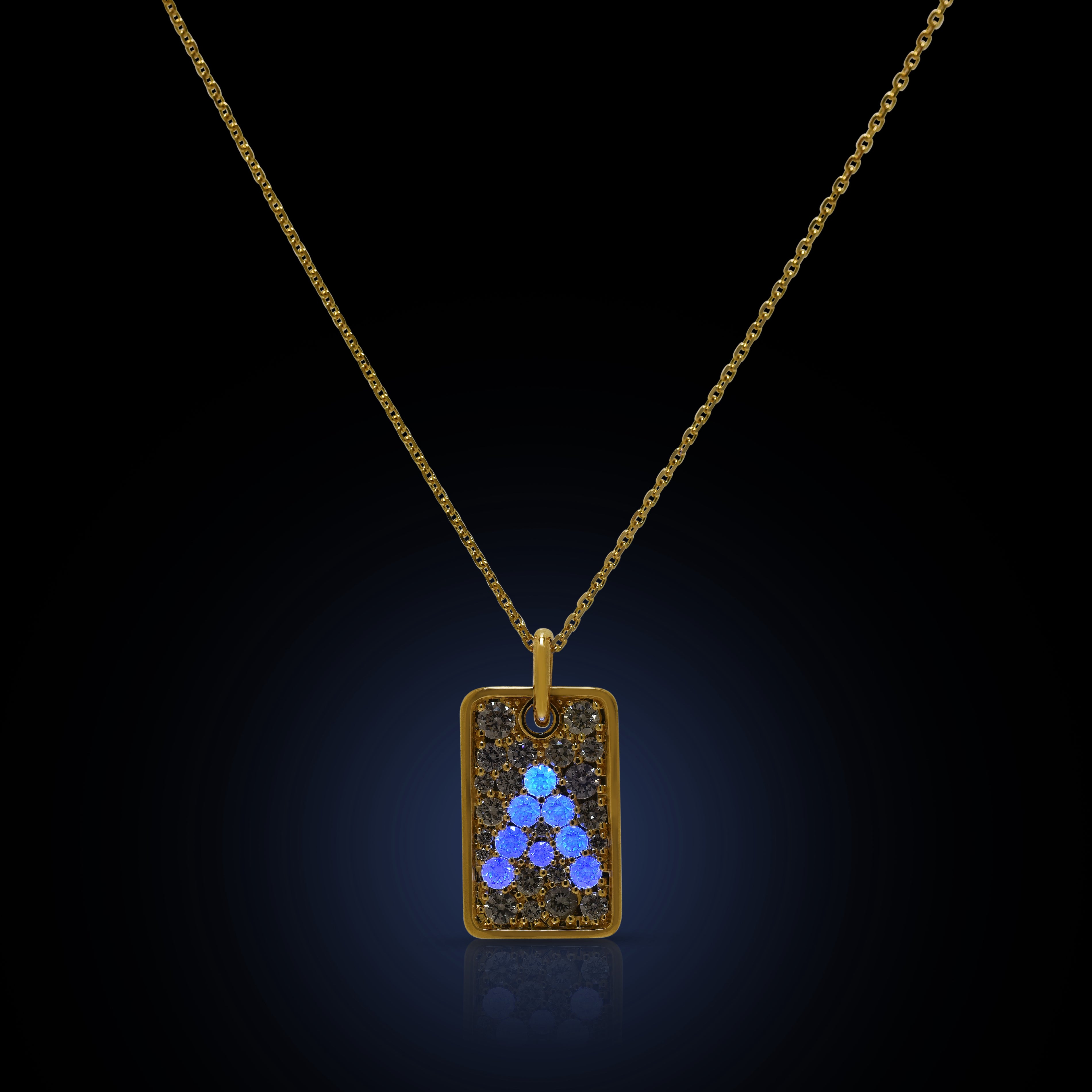 Initial Dog Tag Pendant – Malka
