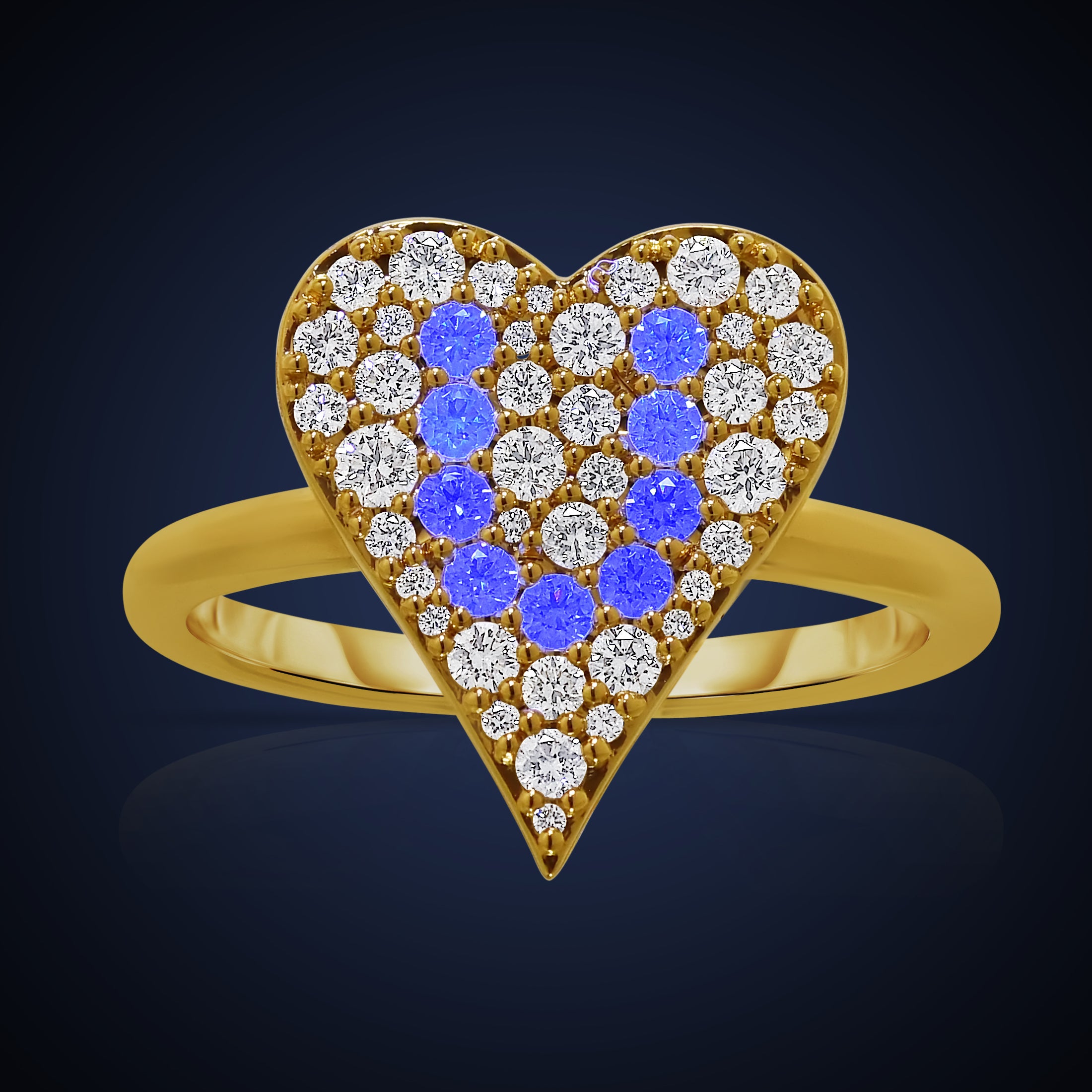 Initial Heart Ring (A-Z) – Malka