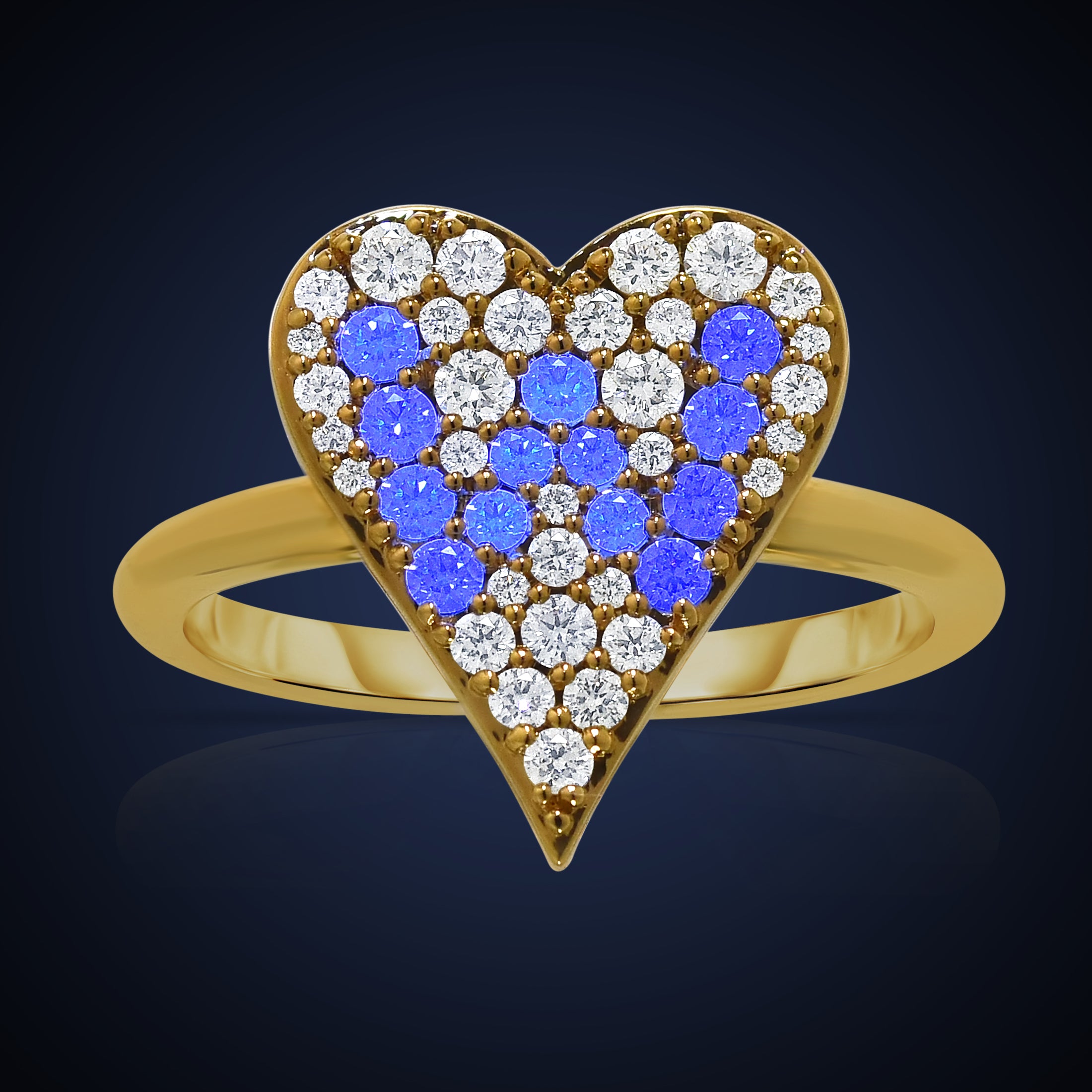 Initial Heart Ring (A-Z) – Malka