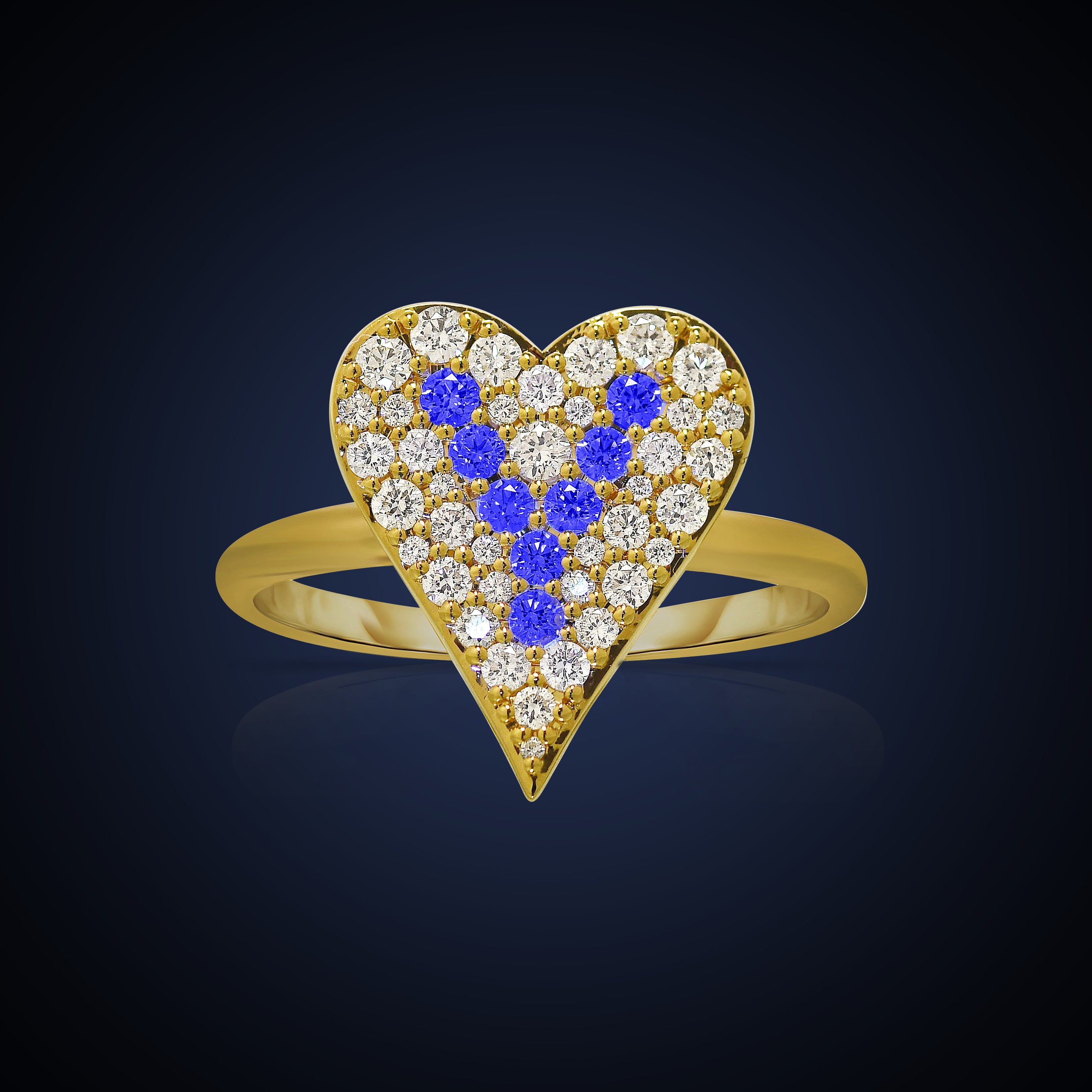 Initial Heart Ring (A-Z) – Malka